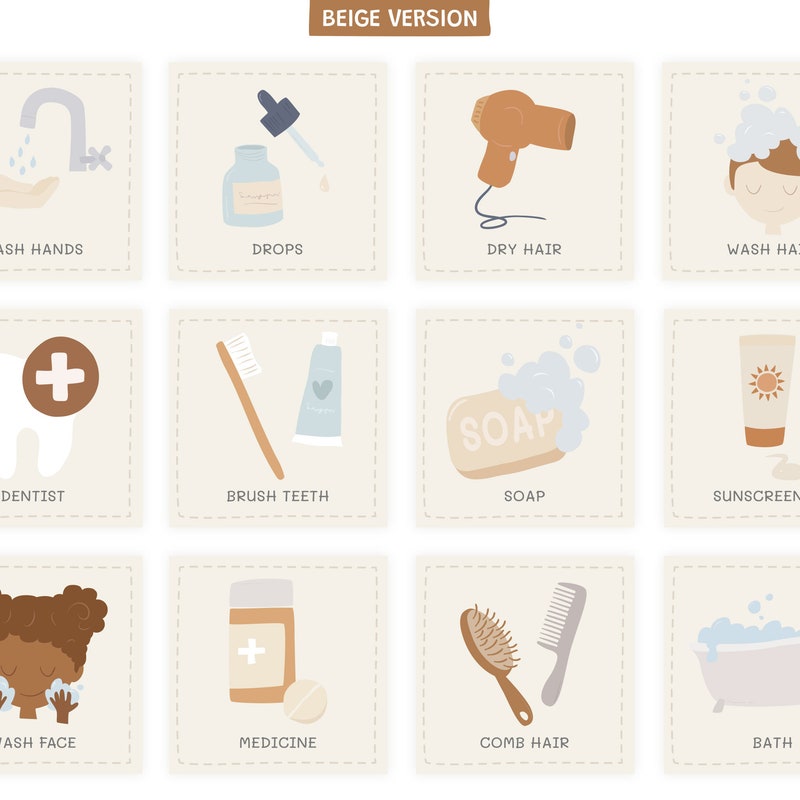 Montessori Self Care Chart - Etsy UK