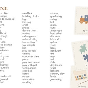 75 Play Activity Flashcards / Printable Routine Cards for Kids / Games ...
