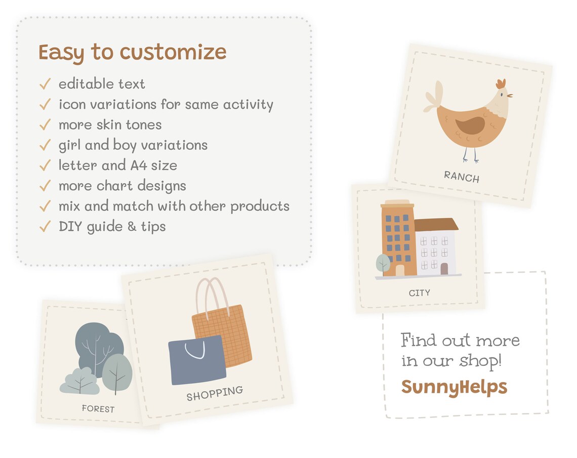 Places Routine Cards for Kids, Printable Visual Schedule Cards, Visual ...