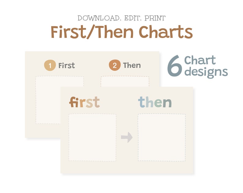 First Then Visual Schedule, Toddler Behavior Chart (printable) - Etsy