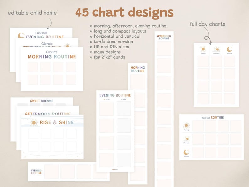 Visual Schedule: Daily Routine Cards for Kids (printable) - Etsy