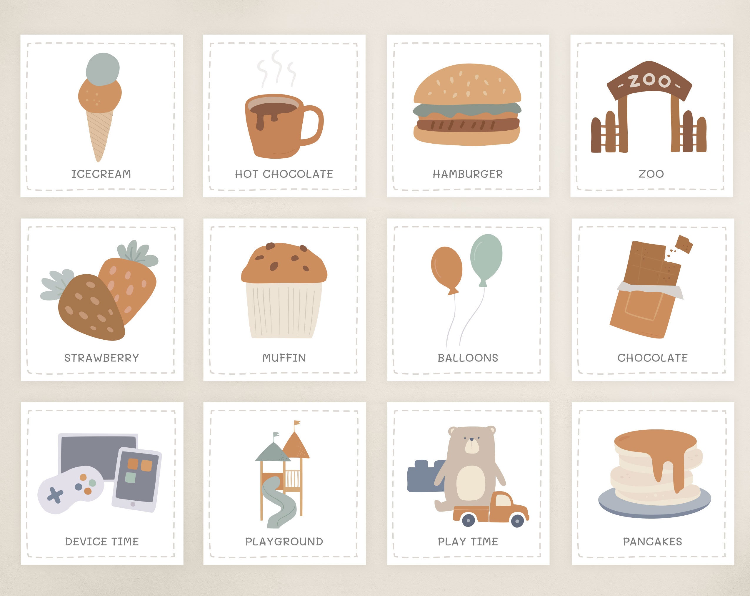 Reward & Treat Visual Routine Cards, Montessori Homeschool (printable ...