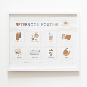 Afternoon Routine Charts and Cards, Editable Kids Schedule, Printable ...