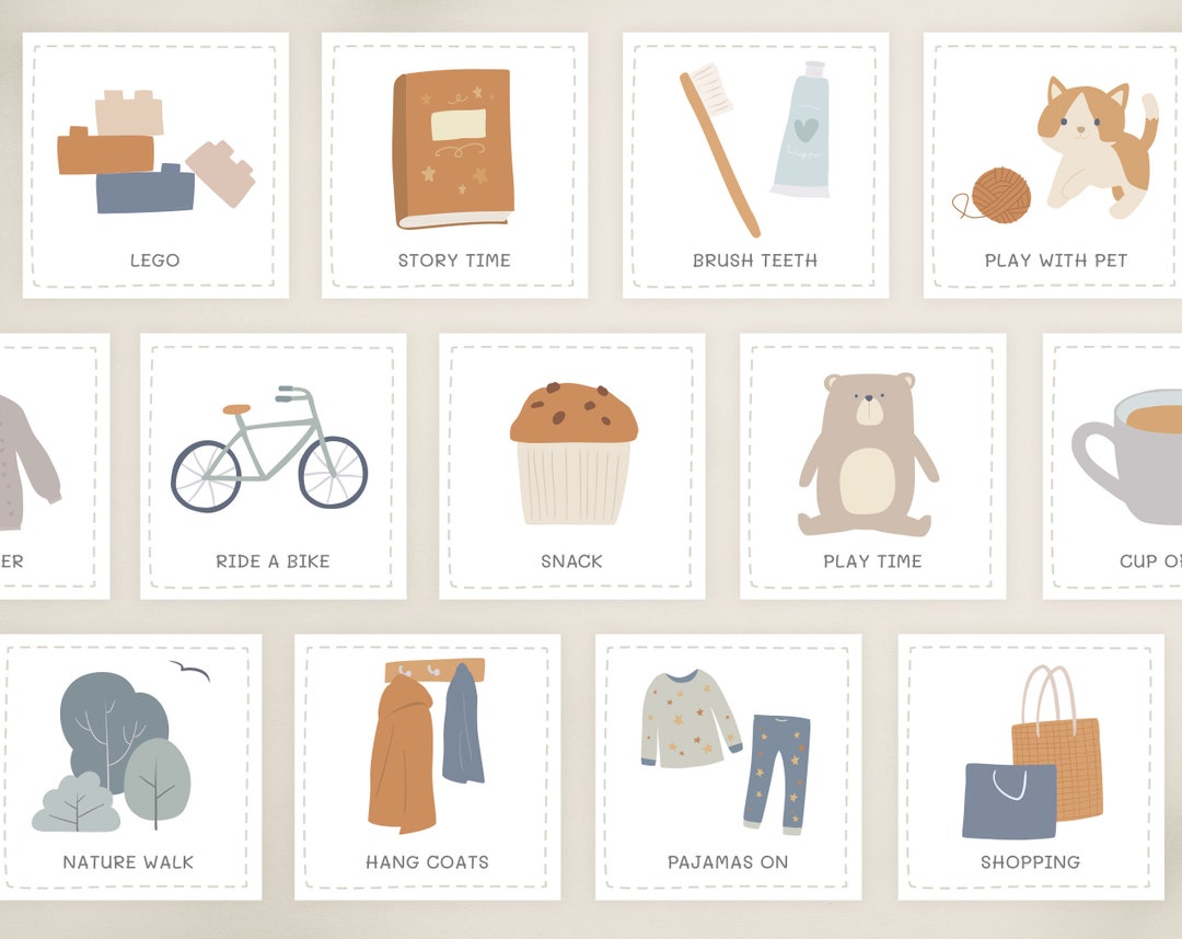 Visual Schedule Cards, 405+ Daily Routine Cards for Kids (printable) - Etsy