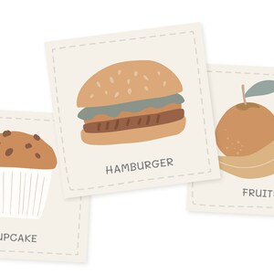 60 Food Flashcards, Printable Food Cards for Kids, Treats Fruits,drinks ...