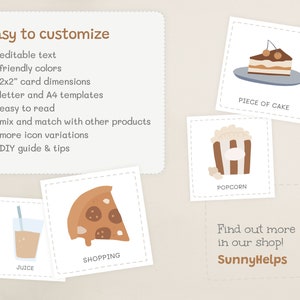 60 Food Flashcards, Printable Food Cards for Kids, Treats Fruits,drinks ...