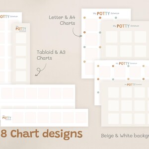 Potty Training Chart and Cards Kids Toilet Training Printable Step by ...