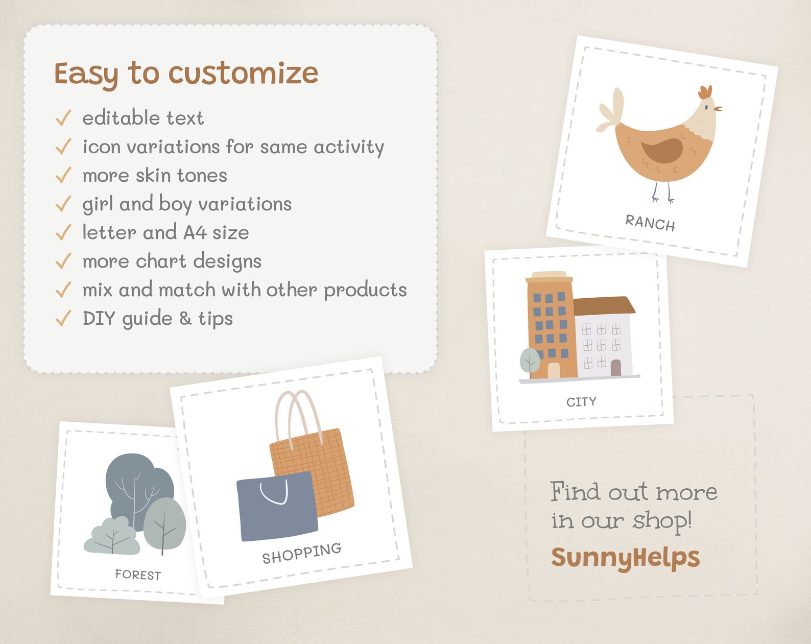 Places Routine Cards for Kids, Printable Visual Routine, Visual Picture ...