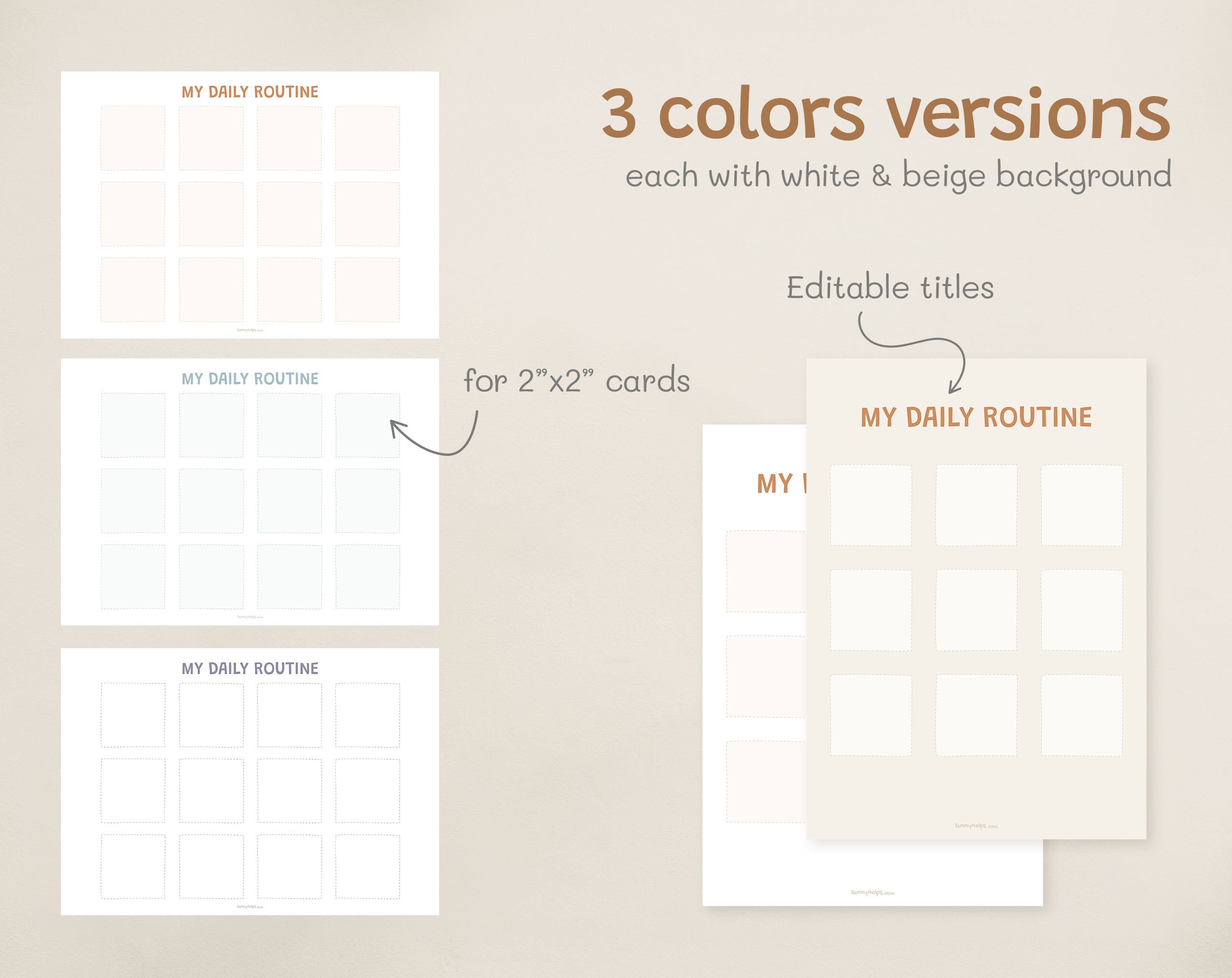 78 Visual Routine Chart for Kids, Editable Visual Schedule, Printable ...