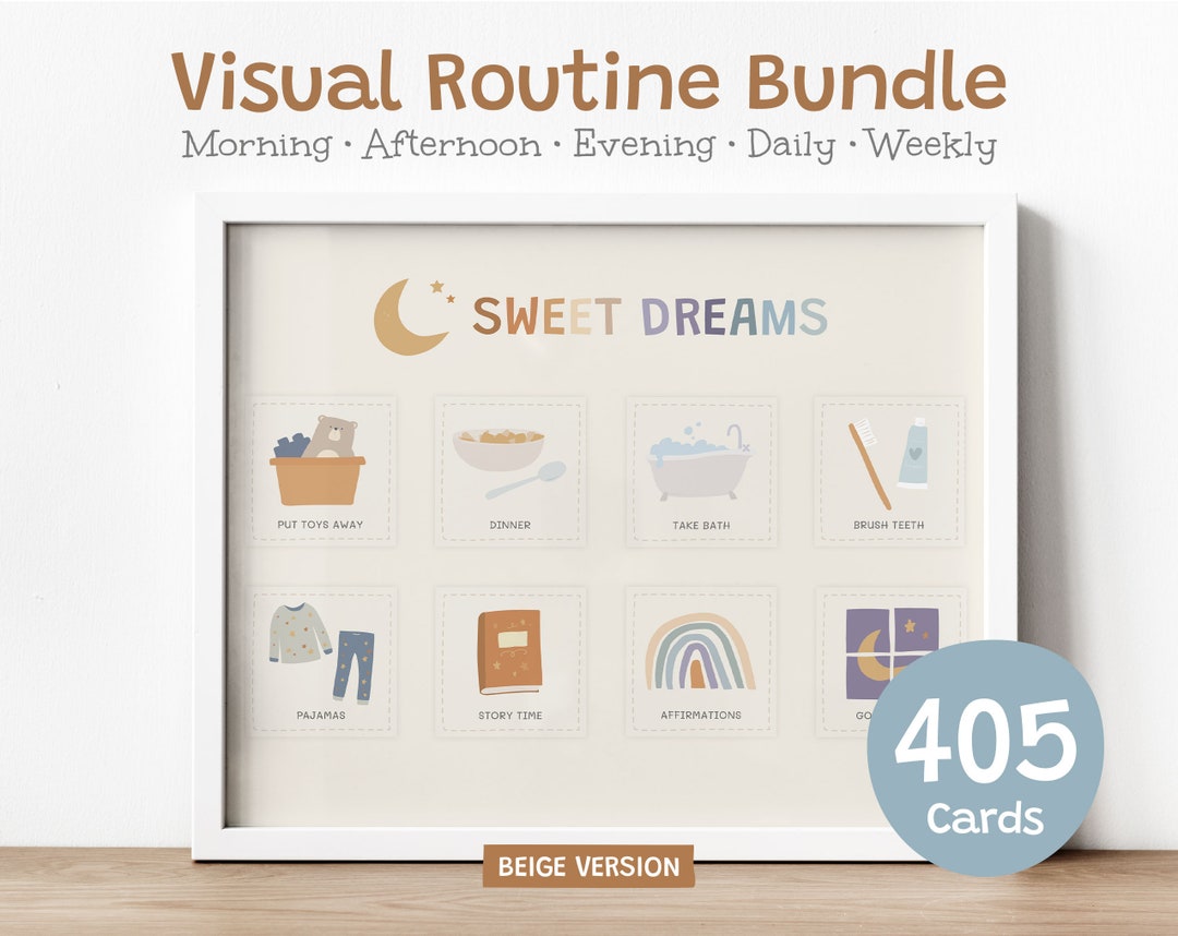 Daily Routine Cards Visual Schedule Toddler Routine Chart for Kids ...