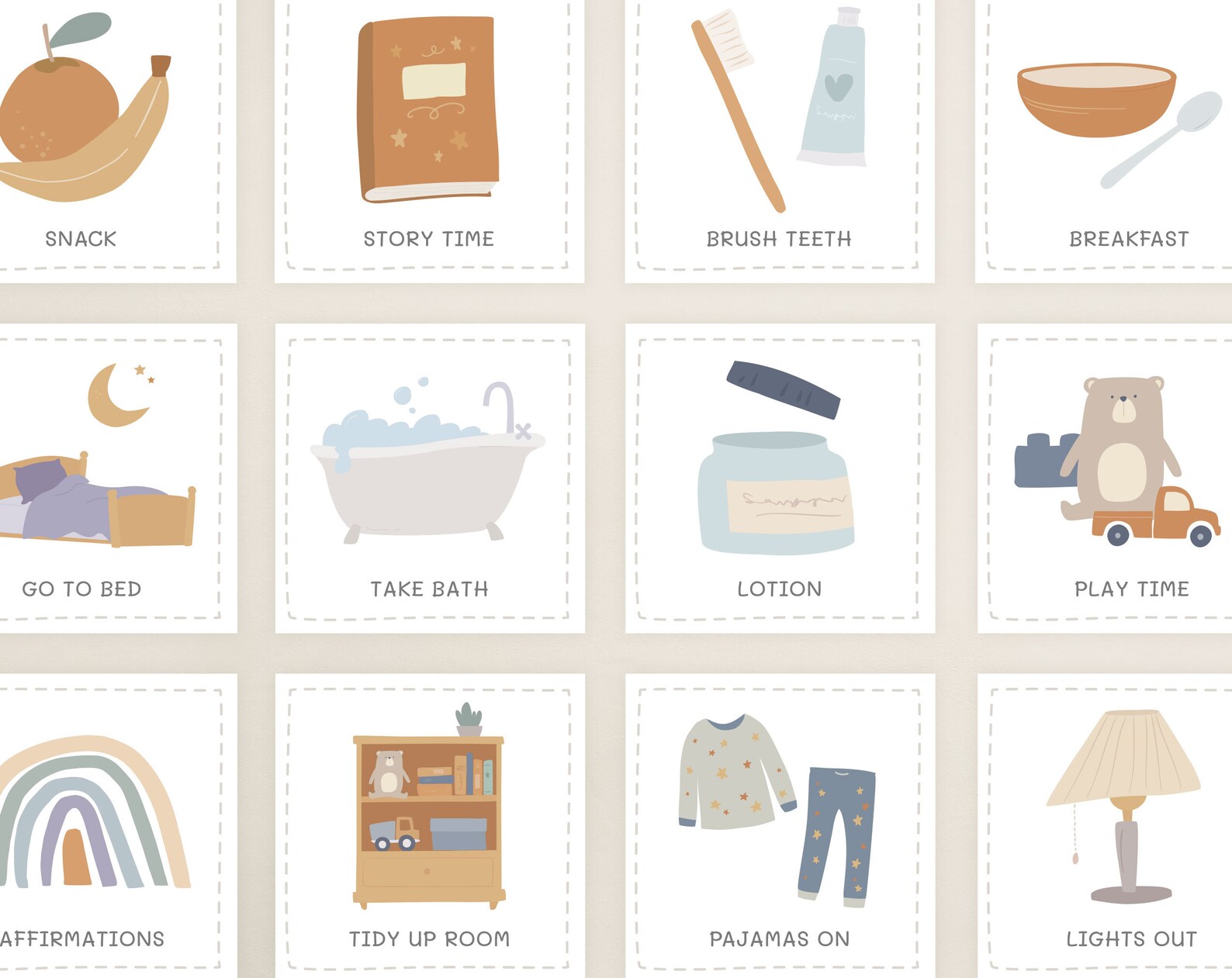 Morning Afternoon Bedtime Routine Chart, Editable Schedule for Kids ...