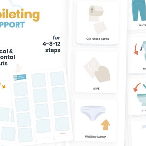 Visual Schedule for Toileting Toilet Training Chart and Picture Cards ...