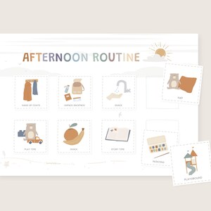Morning Afternoon Bedtime Routine Chart, Editable Schedule for Kids ...