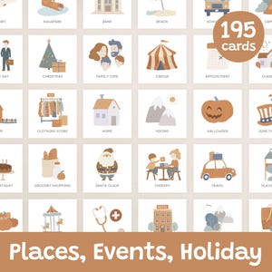 Places & Events Routine Cards Bundle, Editable Visual Schedule Icons ...