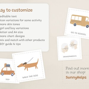 Weekly Visual Routine Charts With Cards / Editable Weekly Routine Chart ...