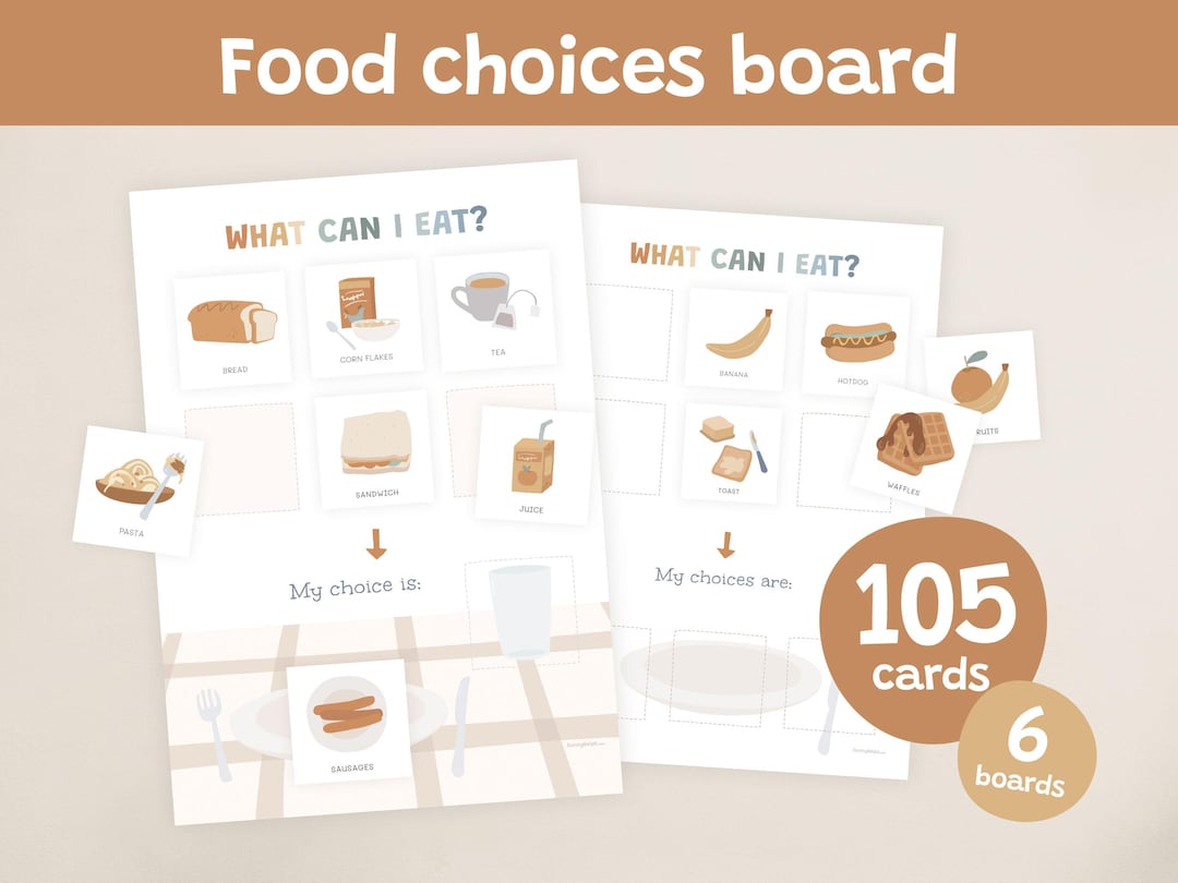 Food Choice Board: Visual Meal Chart for Picky Eaters (printable) - Etsy