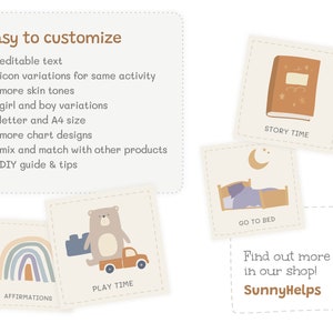 Bedtime Routine Charts and Cards, Toddler Routine Chart, Editable ...