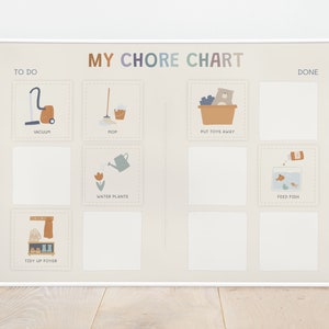 Chore Chart Kids Printable, Cleaning Schedule Editable, Daily ...