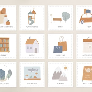 Places Routine Cards for Kids, Printable Visual Routine, Visual Picture ...