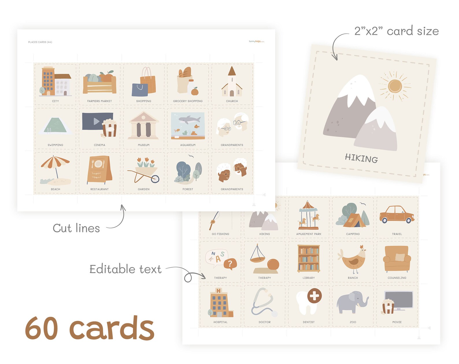 Places Routine Cards for Kids / Printable Visual Routine / Visual ...