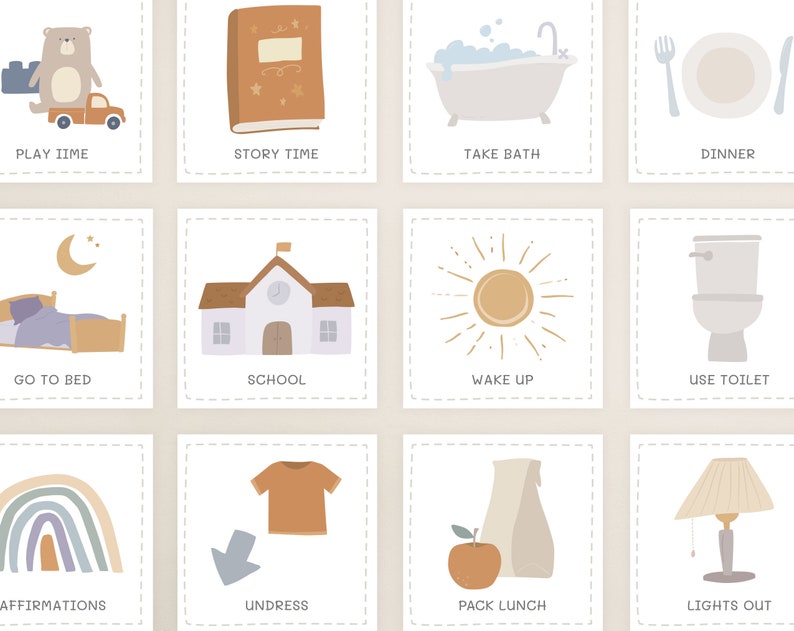 Morning and Evening Routine Chart & Card, Editable Daily Routine ...