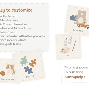 75 Play Activity Flashcards / Printable Routine Cards for Kids / Games ...