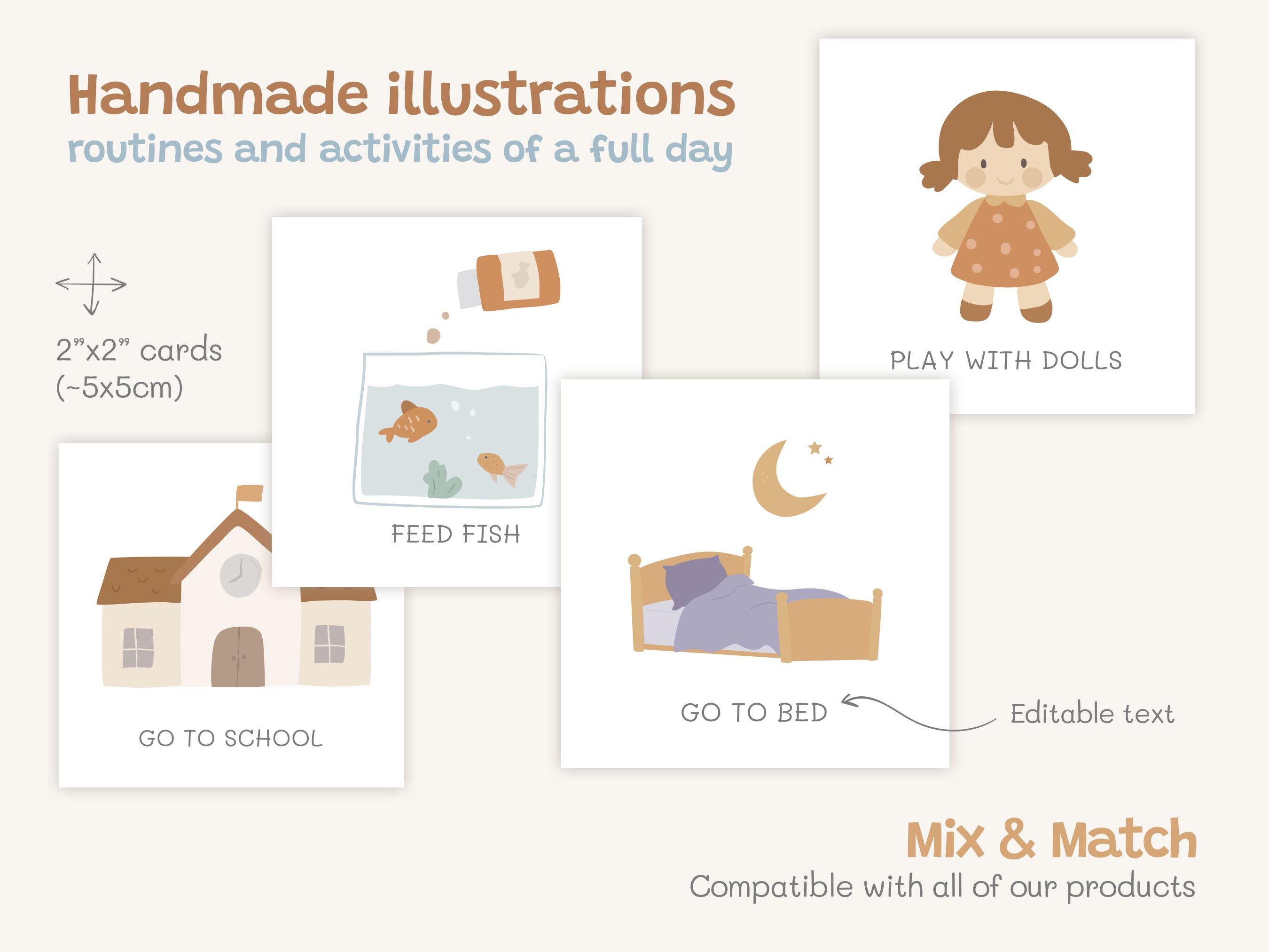 Visual Schedule Bundle, 1100+ Routine Cards & 50+ Charts (printable) - Etsy