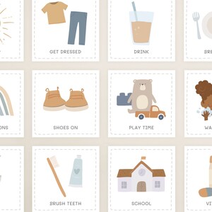 Morning Routine Chart for Kids, Visual Schedule Printable, Routine ...