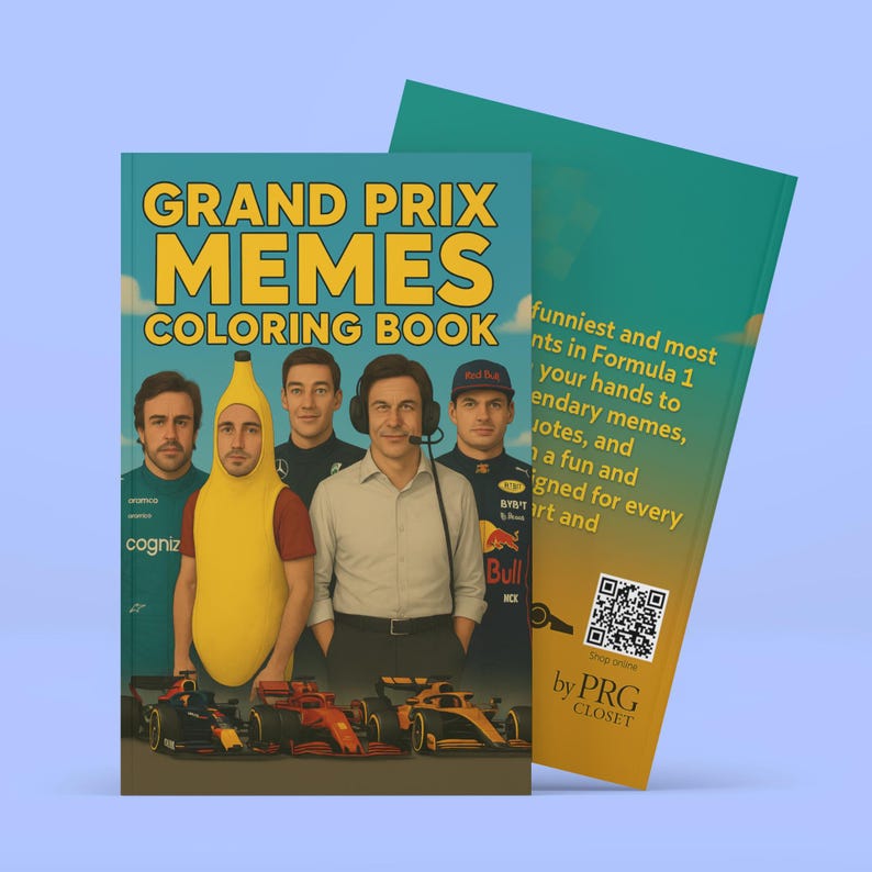 Grand Prix Memes Coloring Book – Funny Formula 1 Coloring Pages - Etsy