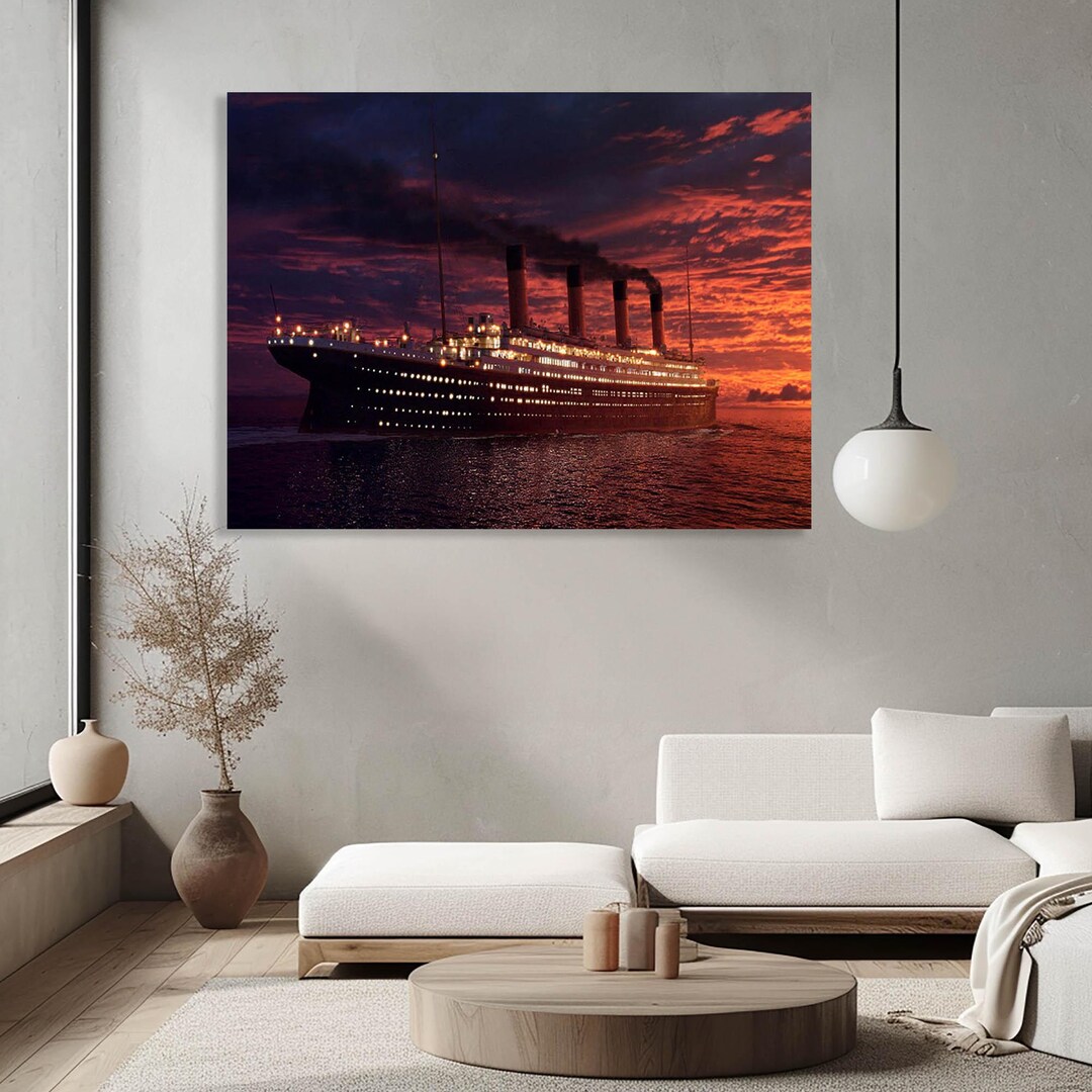 Titanic Canvas, Titanic Ship Canvas, Titanic Poster,titanic Wall Art ...