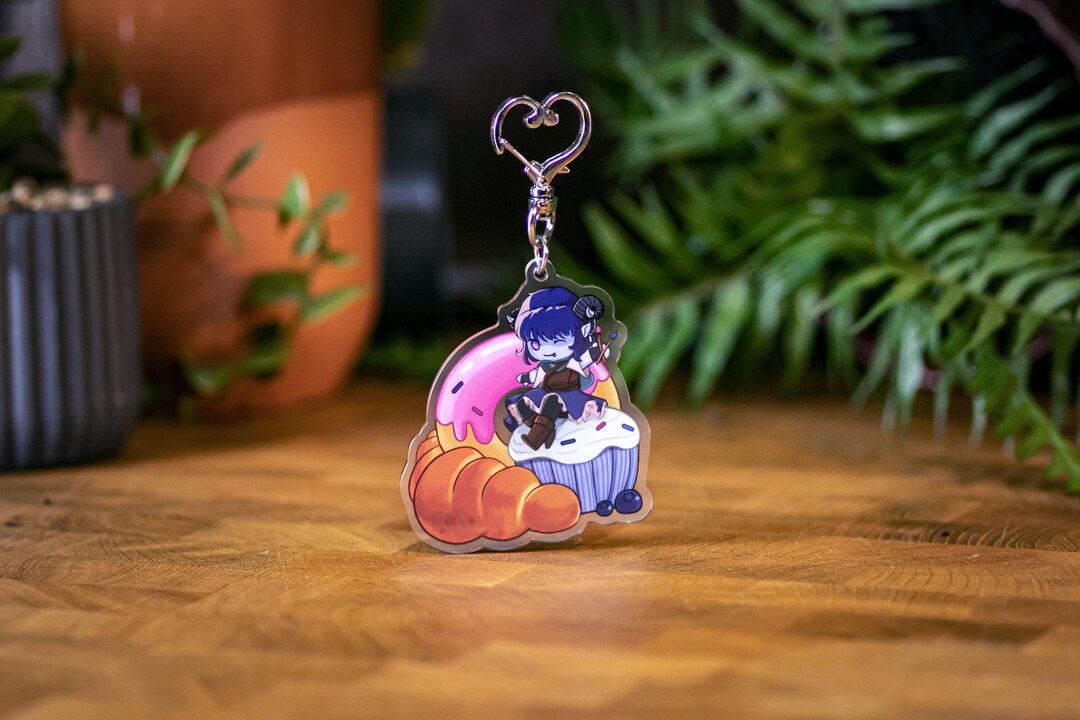 Blue Tiefling Acrylic Food Charm - Jester Lavorre | 2.5 Inch 6.3cm CR ...