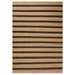 Natural Jute Black Stripe Living Area Rug Large Sisal Bedroom Dining ...