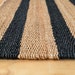 Natural Jute Black Stripe Living Area Rug Large Sisal Bedroom Dining ...