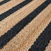 Natural Jute Black Stripe Living Area Rug Large Sisal Bedroom - Etsy