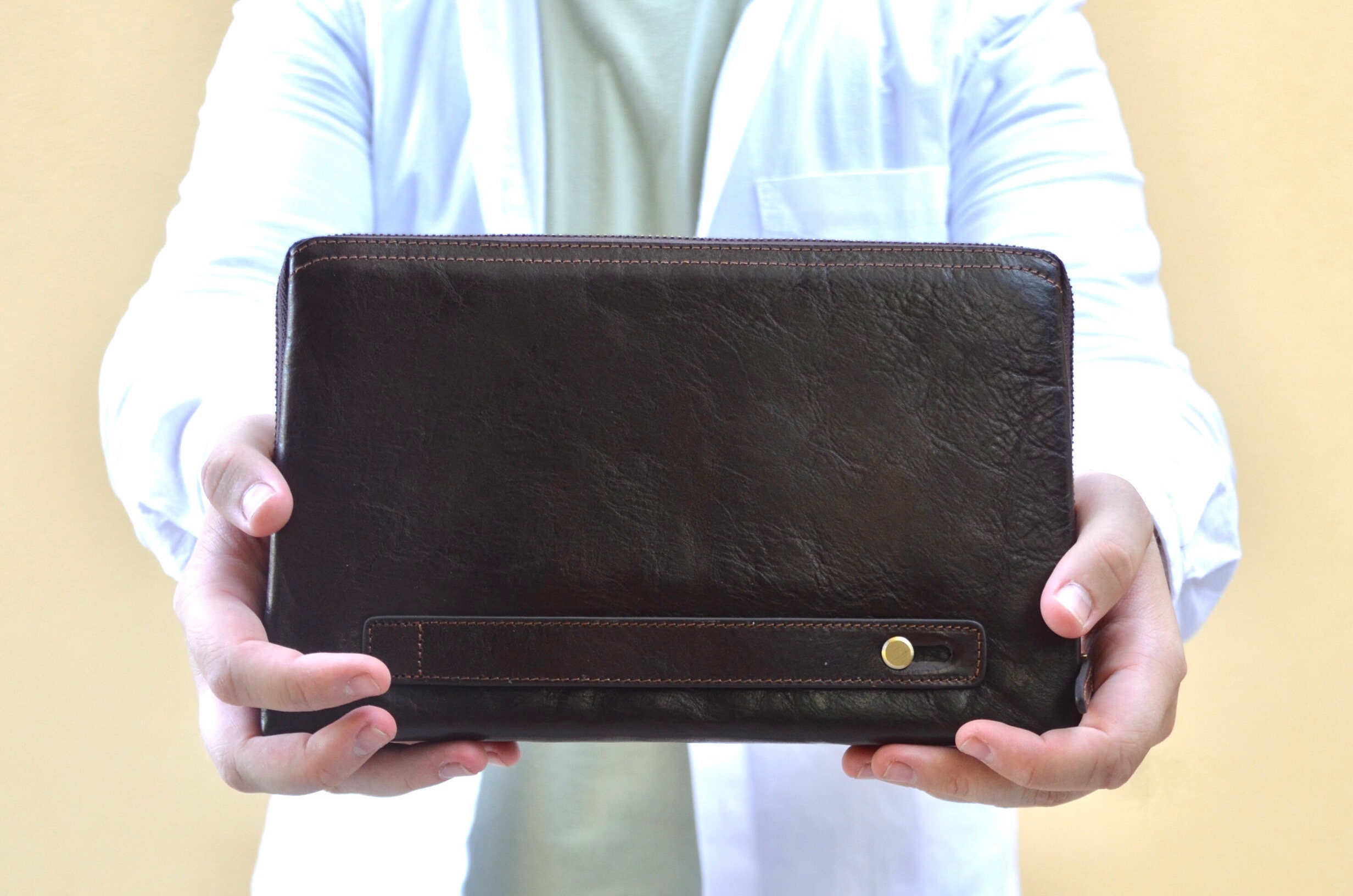 Leather Clutch Bag for Men, Leather Bag for Men, Leather Purse, Men's ...
