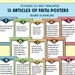 LDS 13 Articles of Faith 8.5 by 11 Digital Printable Individual Posters ...