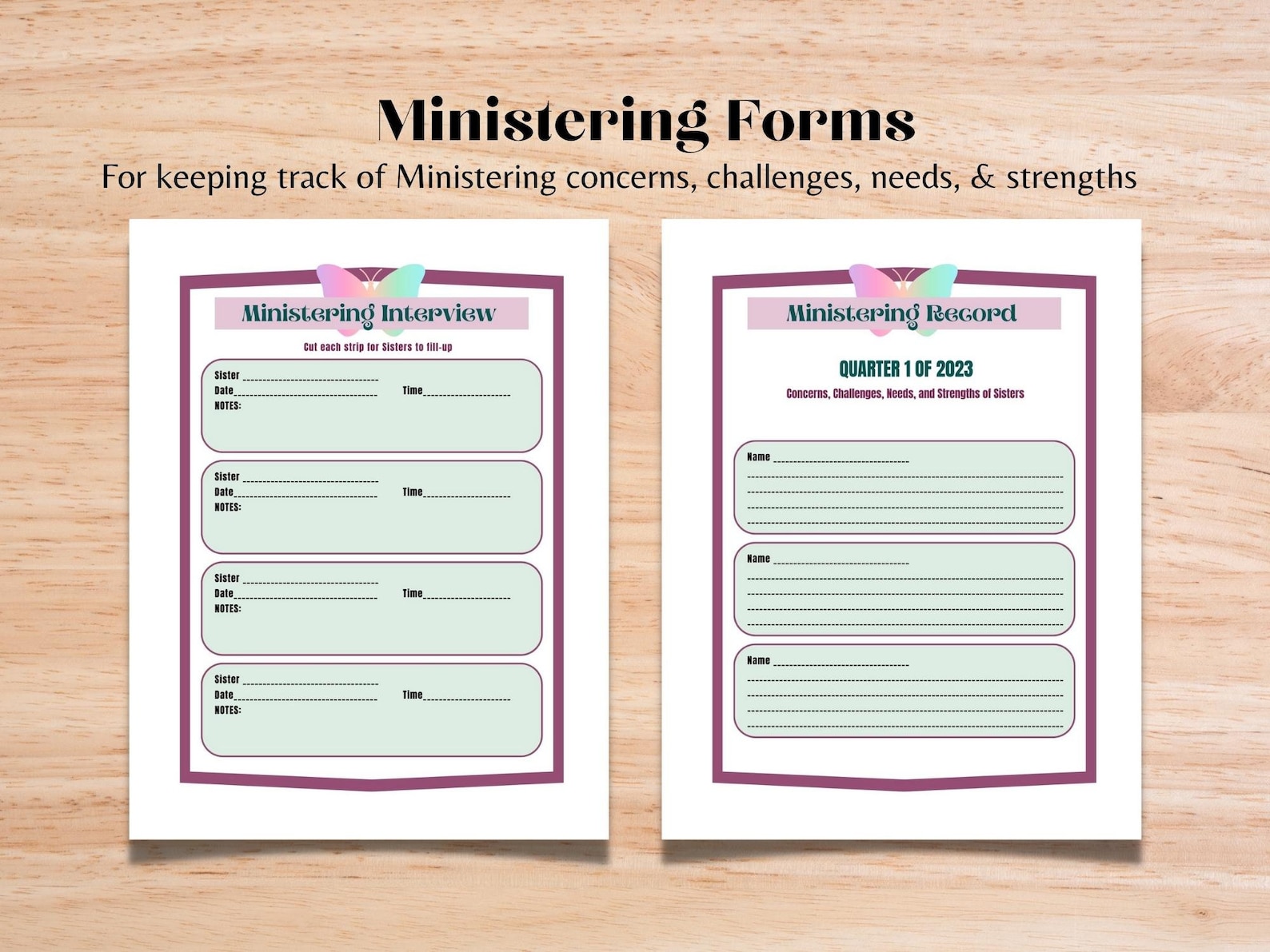 LDS RS Ministering Interview Form, Questionnaire, Report for Relief ...
