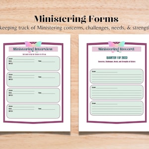 LDS RS Ministering Interview Form, Questionnaire, Report for Relief ...