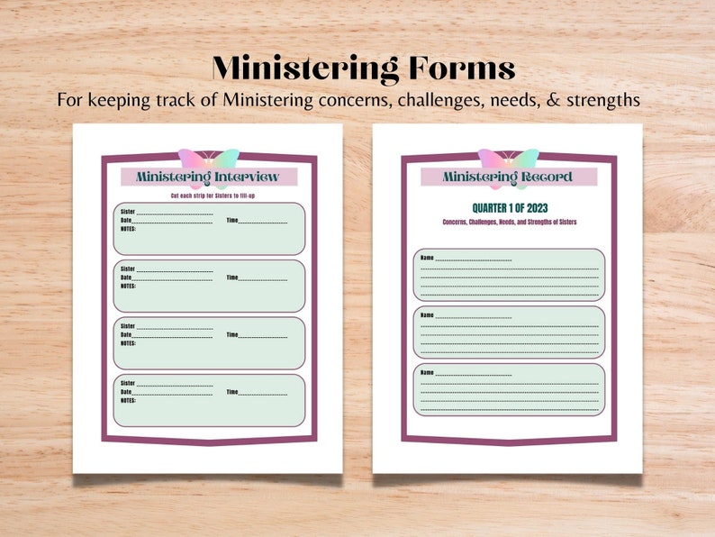 LDS RS Ministering Interview Form, Questionnaire, Report for Relief ...