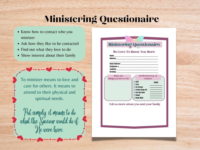 LDS RS Ministering Interview Form, Questionnaire, Report for Relief ...