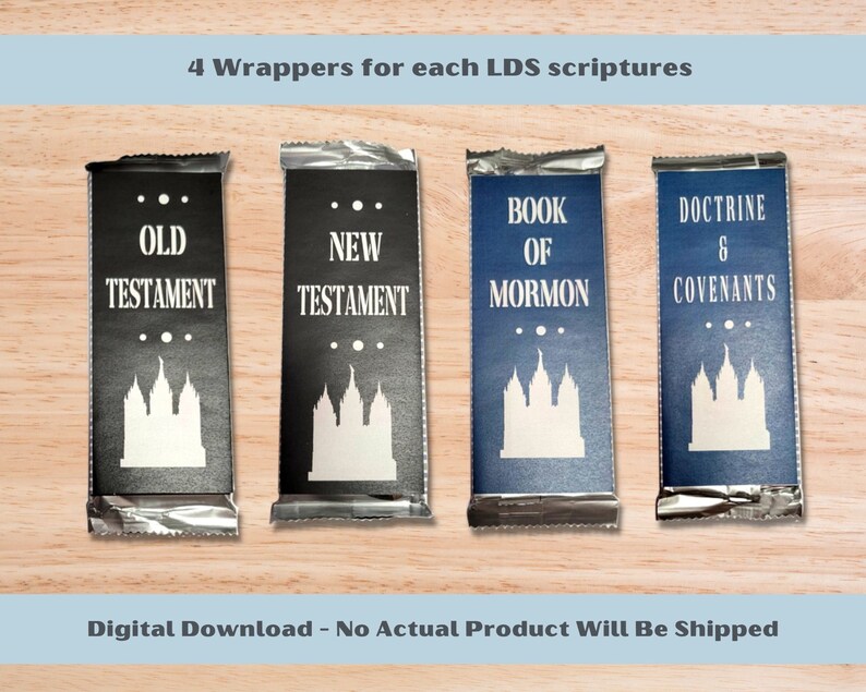 LDS 4 Scriptures Motivation Give Away Chocolate Bar Wrapper - Etsy
