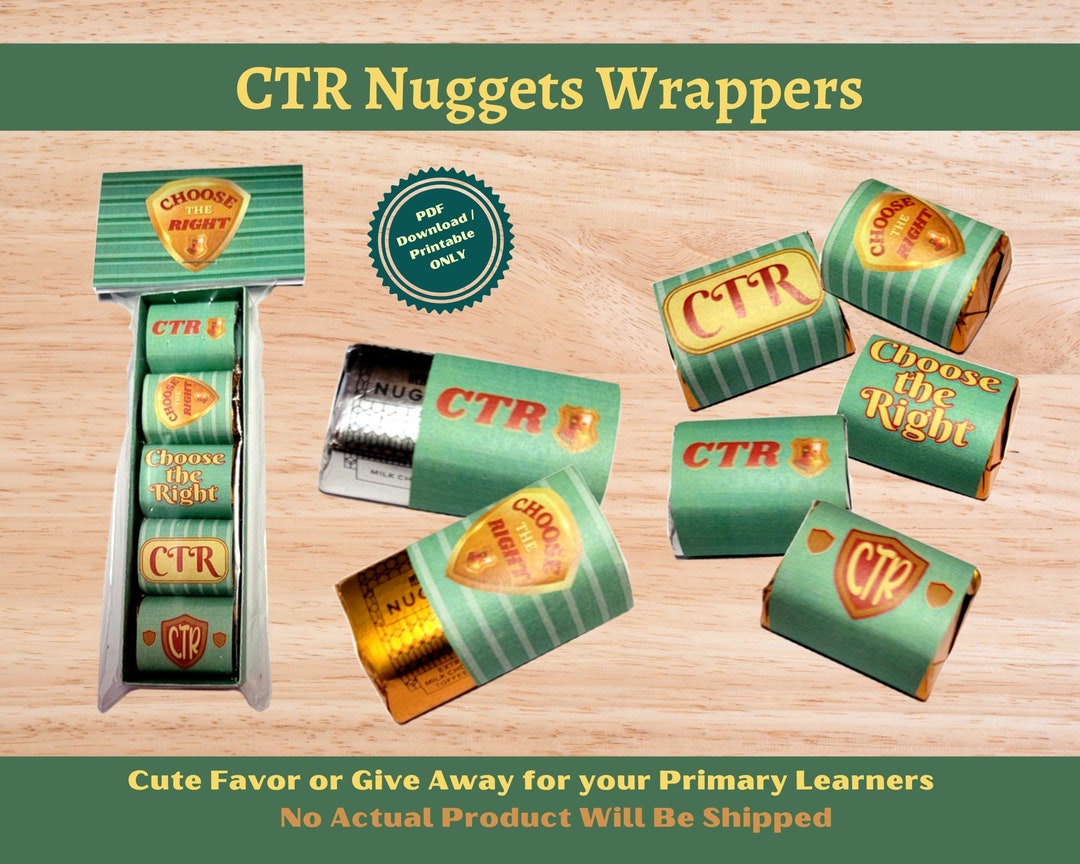 CTR Choose the Right Nuggets Chocolate Candy Bar Wrapper Treat, Lesson ...