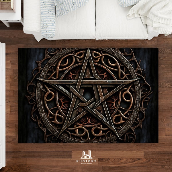 Pentagram Symbol Rug - Etsy
