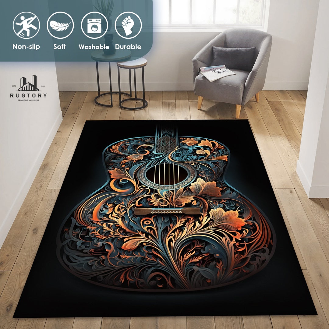 Music Rug Guitar Rug Guitar Gifts Music Gifts Area Rug - Etsy