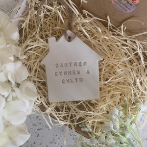 Personalised Clay New Home Hanging Sign/ Keepsake Housewarming Present ...