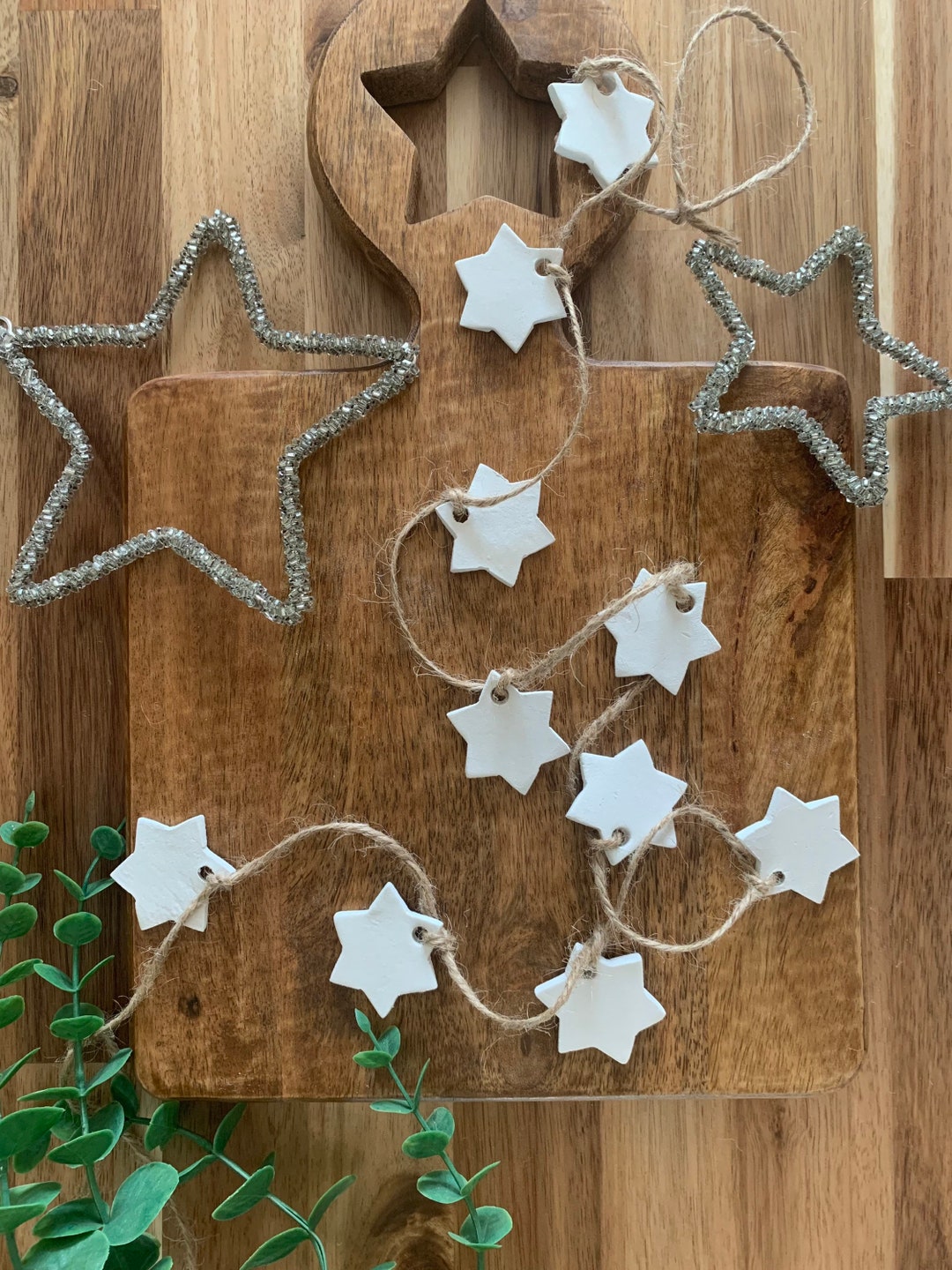 Small Star. Hanging Bunting. Clay Wall Decor, Christmas Decor ...