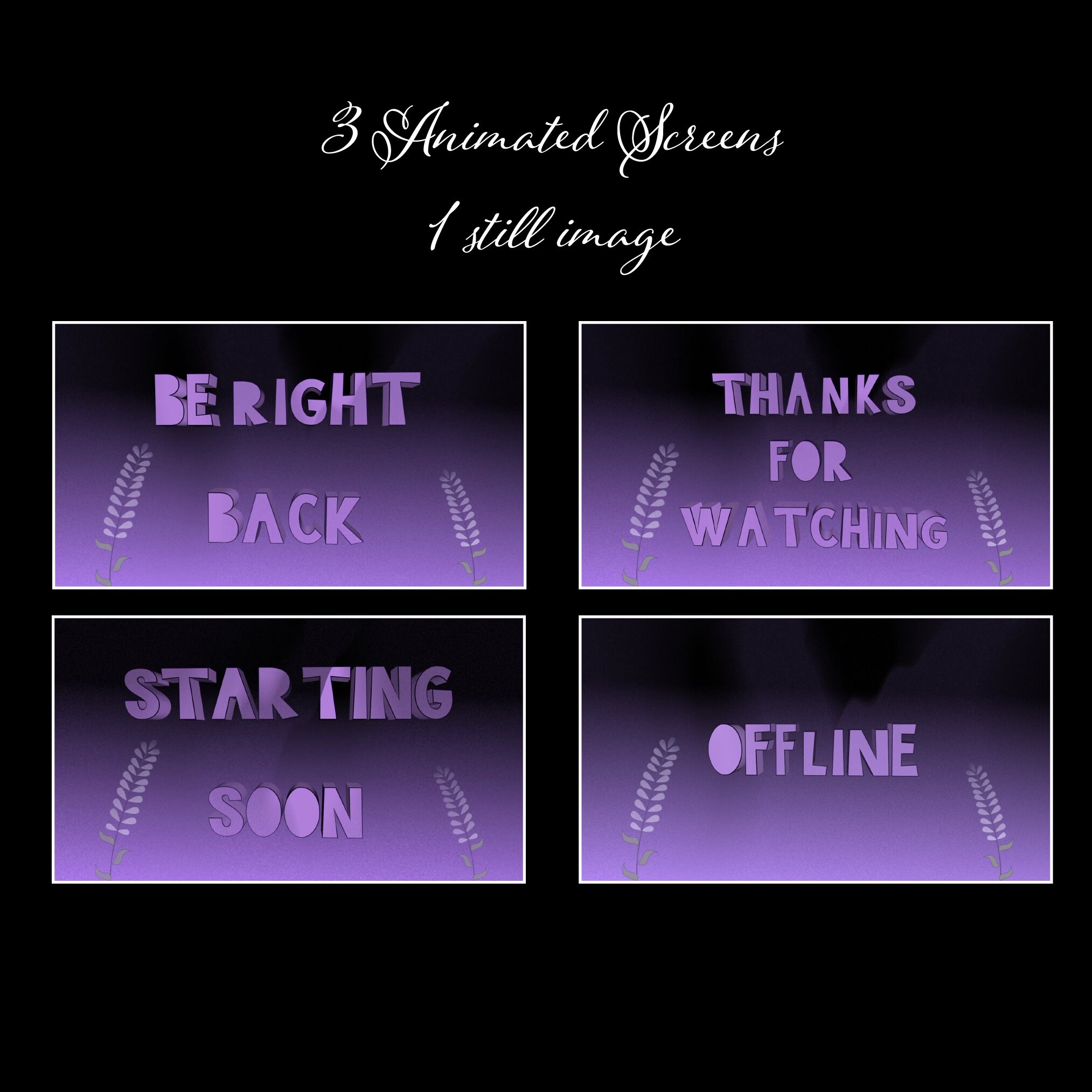 Lavender Haze Animated Stream Pack - Etsy