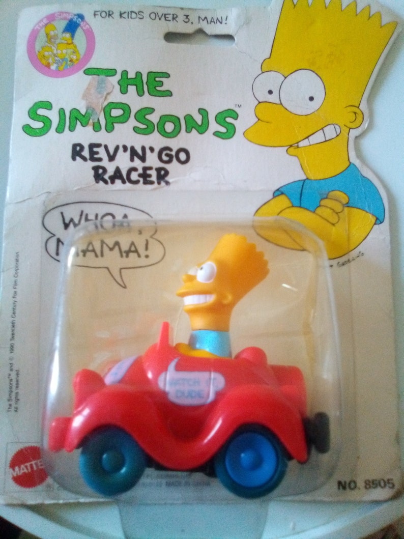 Simpsons Bart Rev N Go Racer Toy From 1990's in Box - Etsy UK