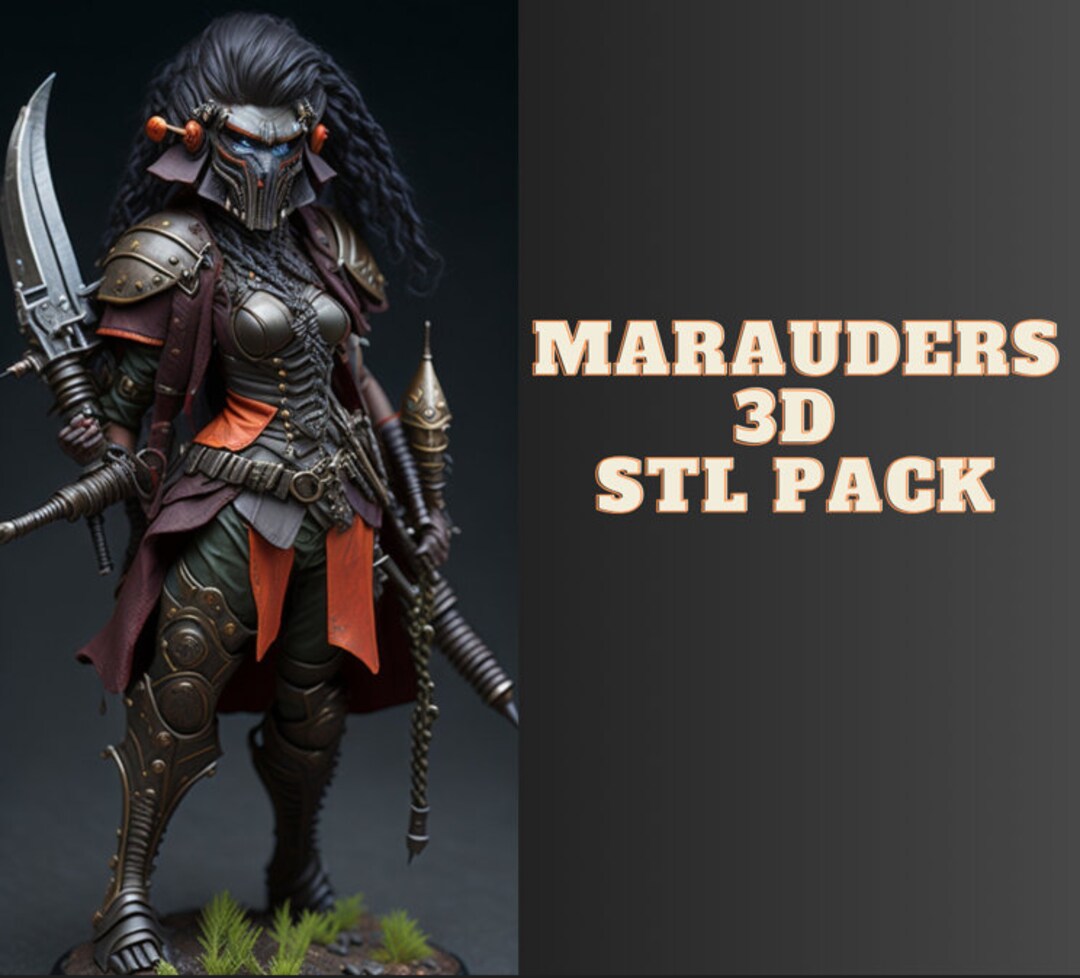 Marauders 3D Stl Pack, Weapons and War Tools,stl Pack of Monsters,3d ...