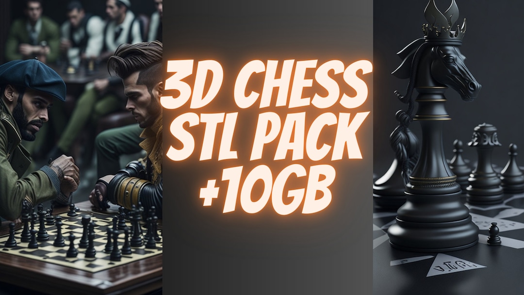 3D Chess Set Stl Package,10gb File,chess Pieces,cartoon and Movie Characters,3d Printer File ...